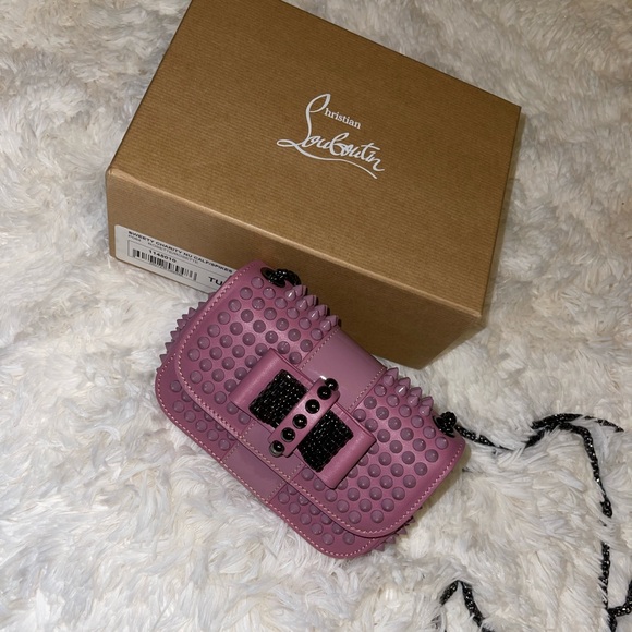 Christian Louboutin | Bags | Christian Louboutin Nu Calfspikes Rosette ...